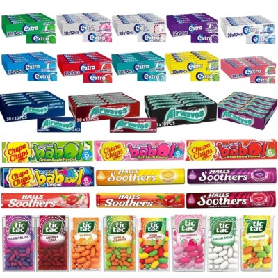 Halls Soothers Tic Tac Chupa Chups Extra Gum Airwaves Mints Sweets ...
