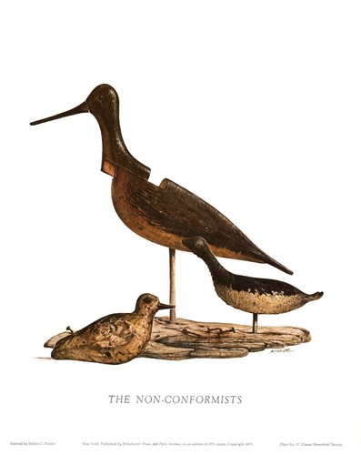 Antique Shorebird Decoy Art Print LTD Ed. Willet Snipe Sanderling Decoys 5949h | eBay