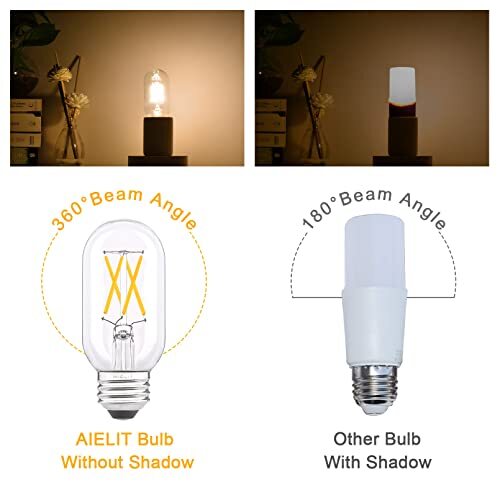 T45/t14 E26 Led Light Bulb 40watts Equivalent Dimmable0 100% Soft White ...