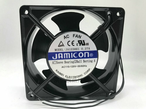 1 PCS JAMICON Fan JA1238H1 AC 110-120V 0.27A 12038 12CM 2 Wire Aluminum ...