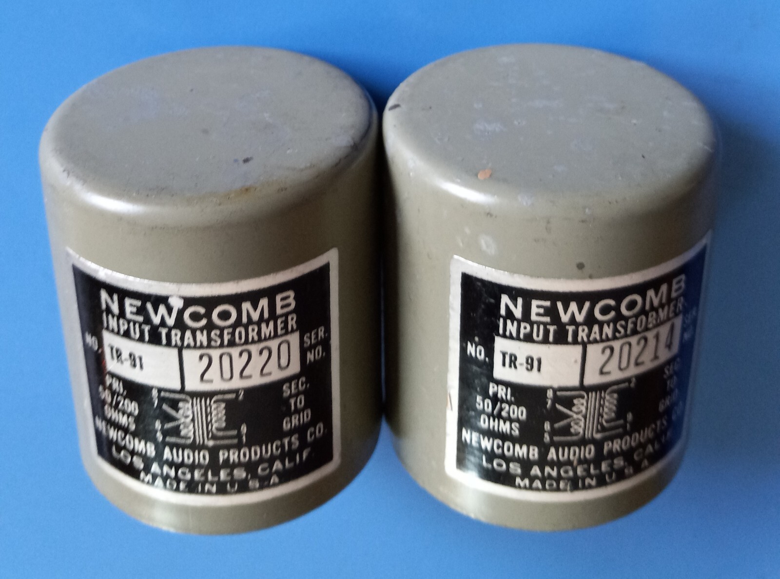 Stereo Pair Newcomb TR-91 mic line Phono MC Plug In Audio Step ...