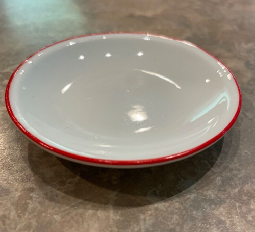 American Girl Doll Molly China Tea Set Saucer Replacement White Red Rim ...