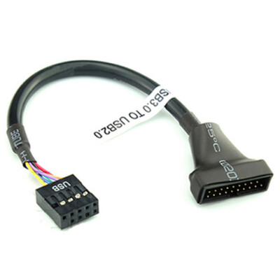 19/20 Pin USB 3.0 Female To 9 Pin USB 2.0 Male Motherboard Header ...
