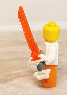 New LEGO Techno Sword Handle Serrated NEON Orange Weapon Thick Blade ...