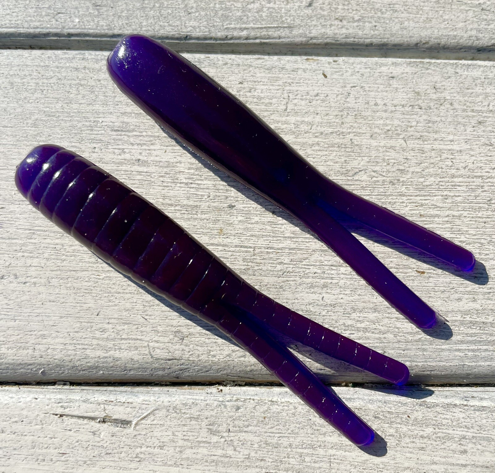 3” Inch Beetle Spin Bodies Color Black Grape Lot Of 20 Crappie Panfish ...