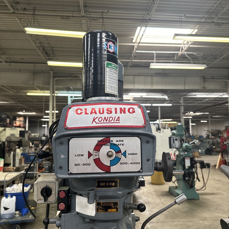 CLAUSING KONDIA FV-1 MILLING MACHINE TRAK POWER DRAW BAR *Video* | eBay
