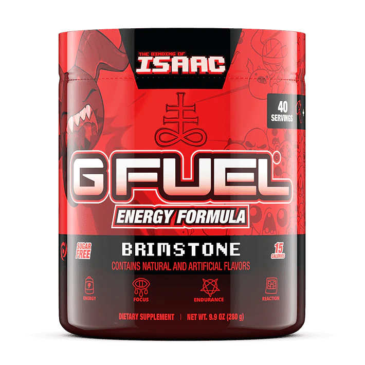 G Fuel The Binding of Isaac Brimstone Tub Endurance Energy Formula 40 ...