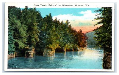 Kilbourn, WI Postcard- NAVY YARDS DELLS OF River Hills Trees | eBay