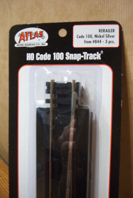 ATLAS HO Scale RERAILER Code 100 Nickel Silver Item #844 - 3 pcs in pkg ...