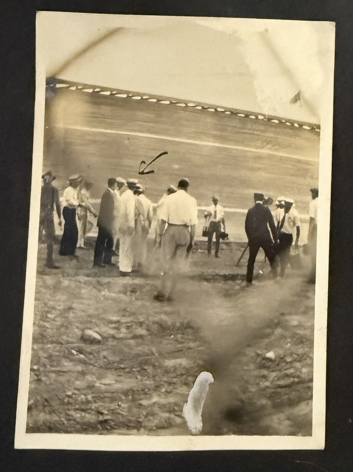 ATQ c.1920 Photo Album Page Grand Prix Racing Car Raceway Infield Pit ...