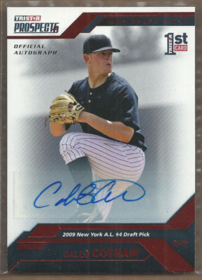 2009 TRISTAR Prospects Plus Autographs Red #59 Caleb Cotham 4/5 Auto | eBay