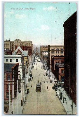 Denver Colorado Postcard Union Depot Streetcar Trolley Exterior ...