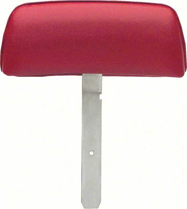 1969 Camaro Firebird Headrest Assemblies; Curved Bar; Red; Pair Made in ...