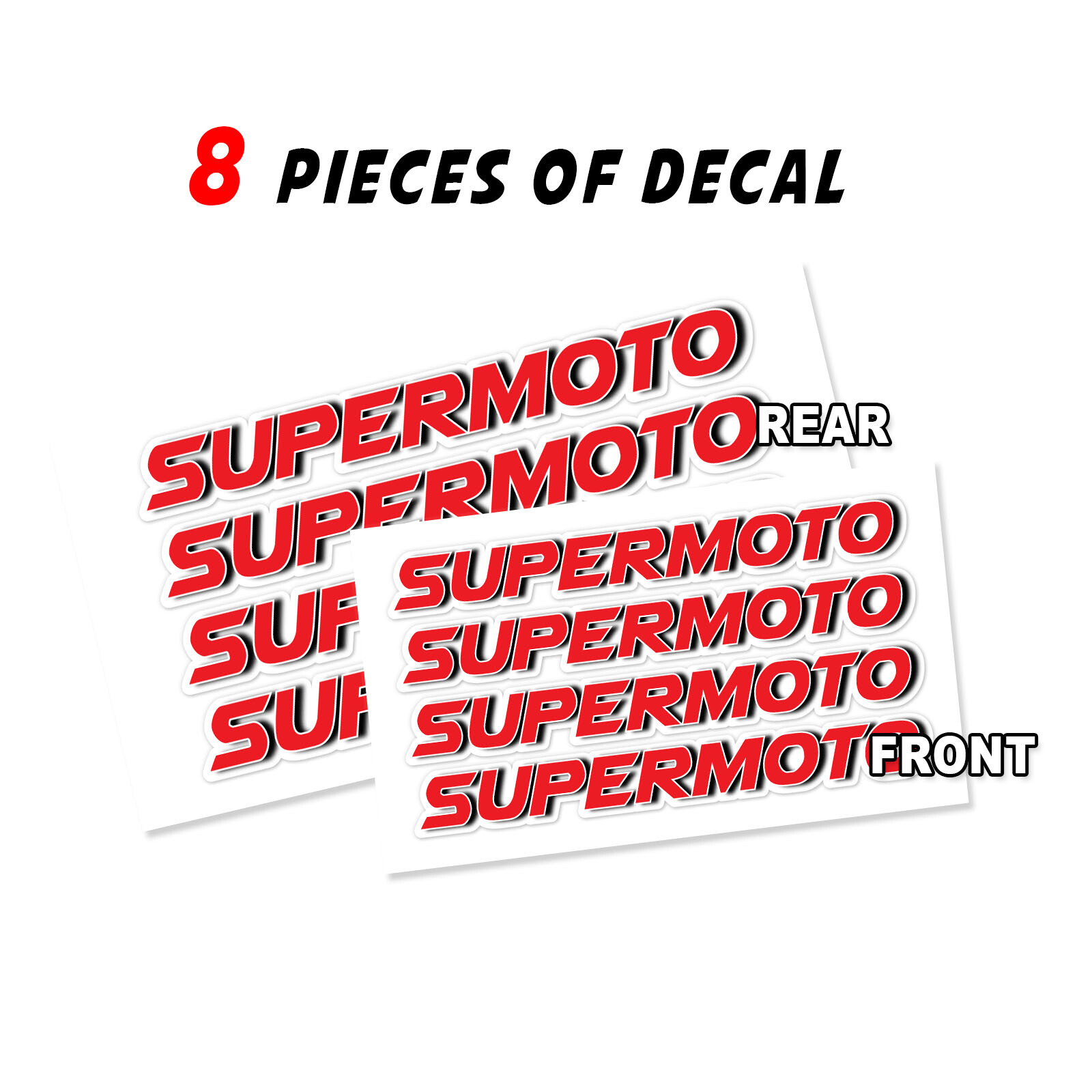 Red 17" Supermoto Rim Decal Stickers For TM 530 530EN 530MX 09 10 11 12 ...