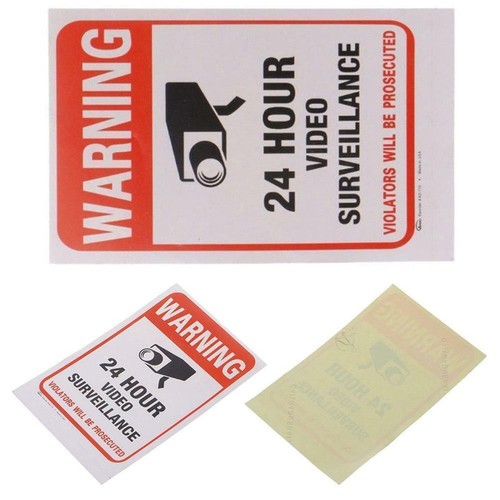 1X Surveillance Security Camera Video Sticker Warning Decal Stickers ...