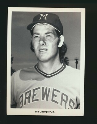 Bill Champion Vintage Milwaukee Brewers 1970s B&W Photo Card 5" x 7" | eBay