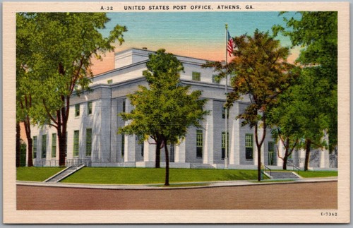 United States Post Office Athens Georgia Postcard V392 | eBay