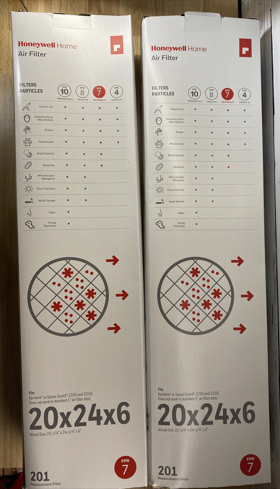 Aprilaire+SPACEGUARD+201+Air+Cleaner+Filters+20x24x4+Honeywell+Cf2200d ...