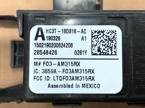 2017 2018 2019 FORD F150 CONTROL MODULE ASSEMBLY # HC3T-18D816-AC | eBay