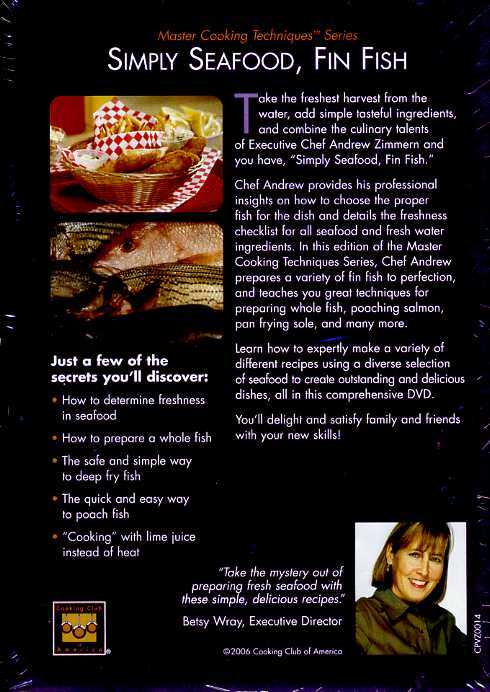 NEW MASTER COOKING TECHNIQUES DVD THE SIMPLY SEAFOOD FIN FISH ANDREW ...