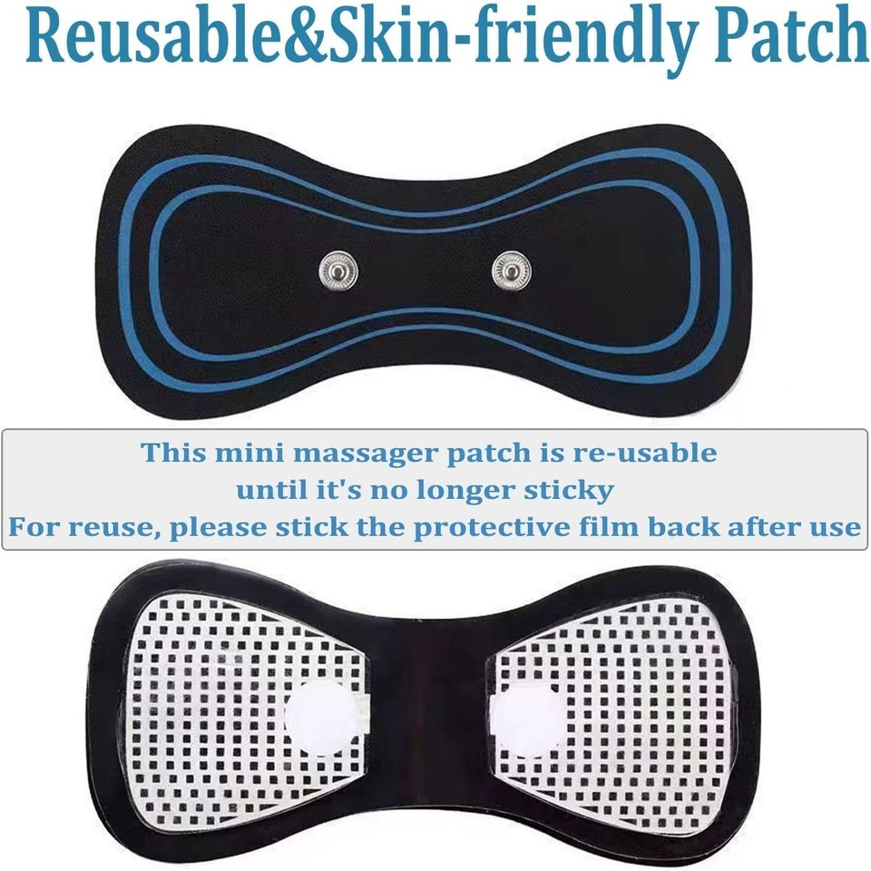 10X Portable Electric Neck Back Massager EMS Cervical Massage Patch ...