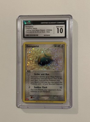2023 POKÉMON TRADING CARD GAME CLASSIC #015 DUNSPARCE - HOLO CGC 10 GEM ...