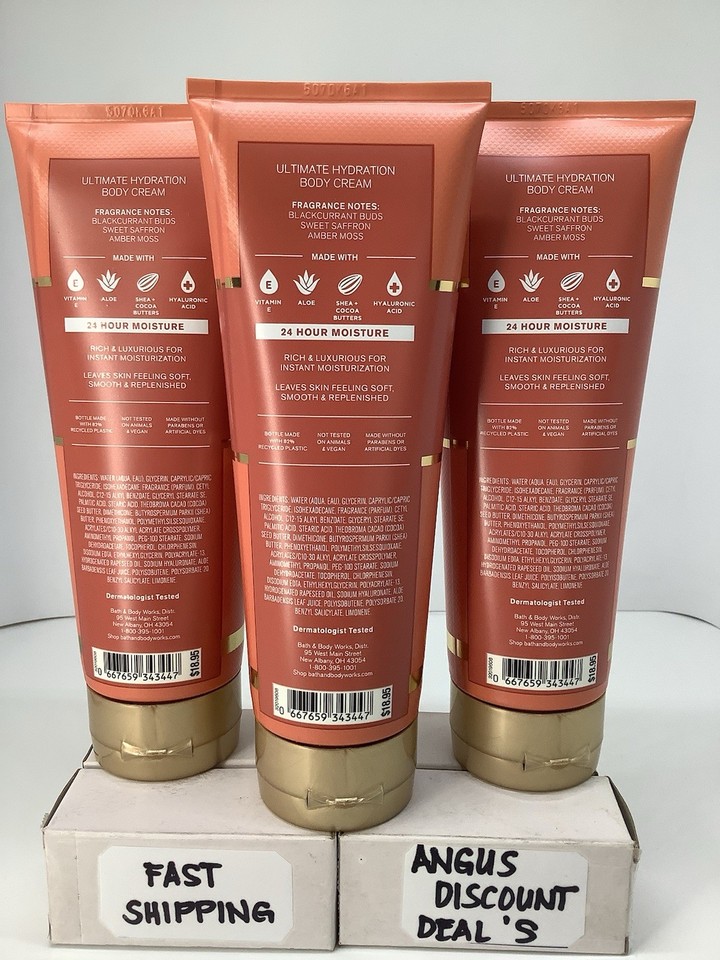 Bath & Body Works “SEEING ROUGE” ”ULTIMATE BODY CREAM “3 PACK” 8 Oz New ...