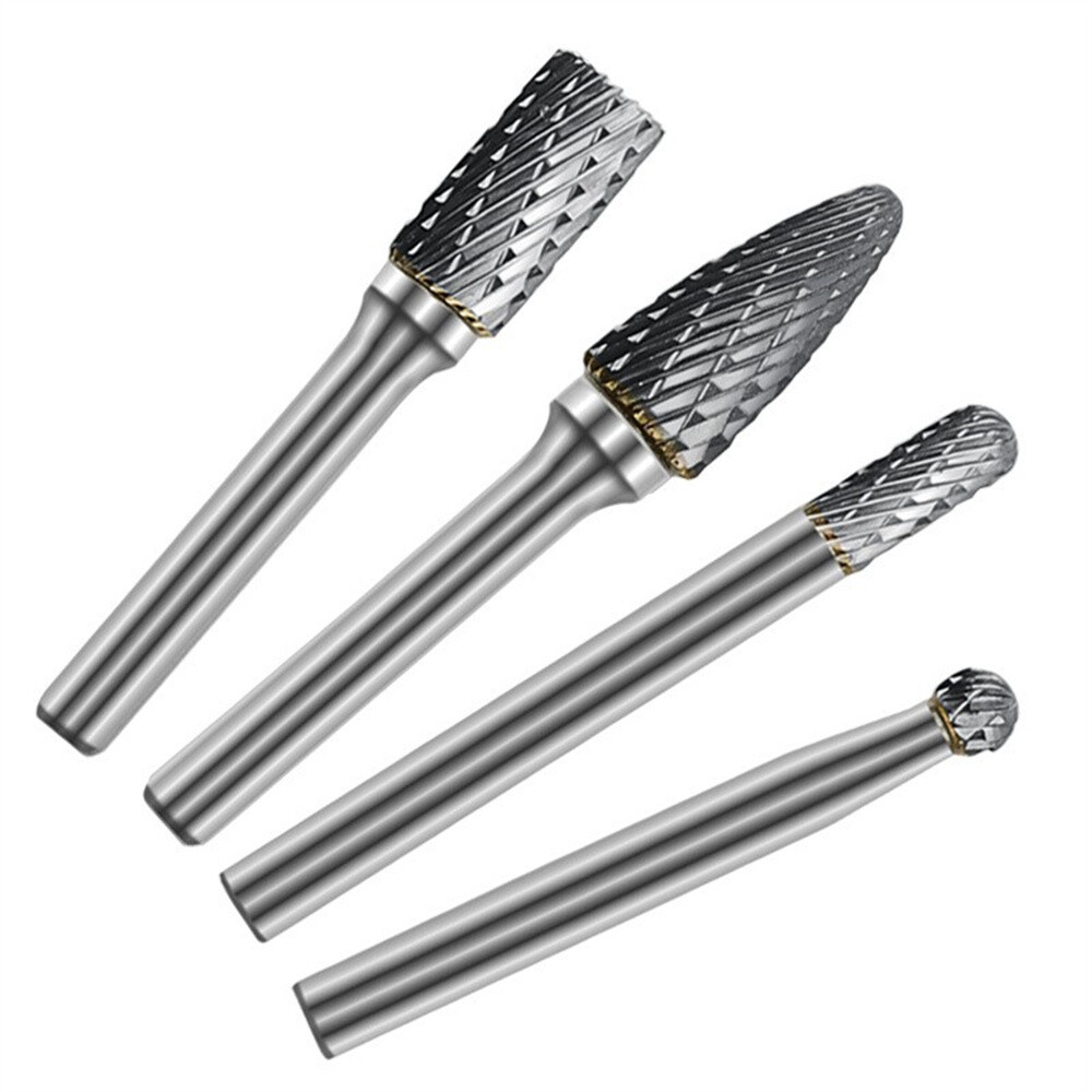 8x Double Cut Tungsten Carbide Burrs Rotary Burr Kit 1/4" Shank Die ...