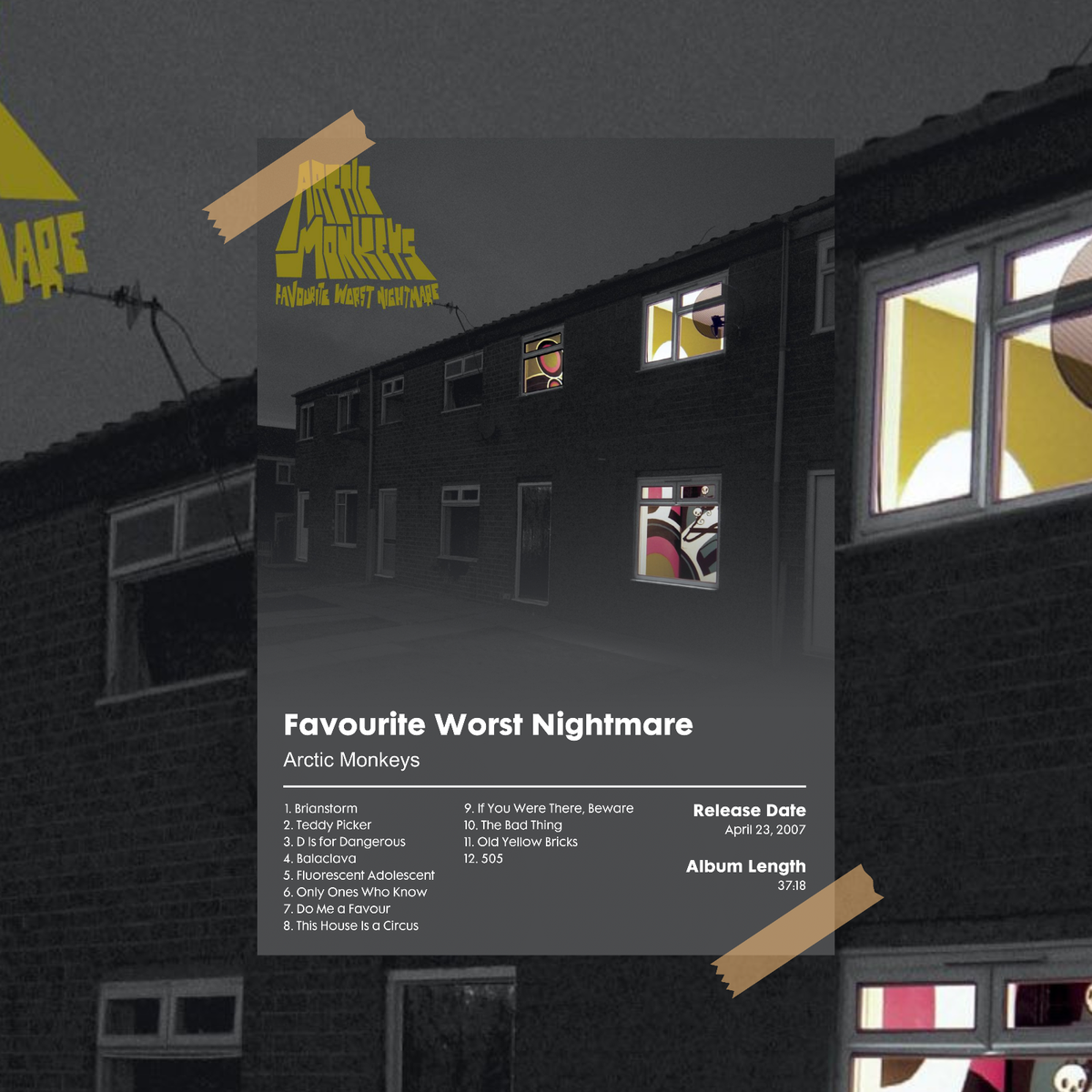 Arctic Monkeys Favourite Worst Nightmare Album Cover ALBUM REVIEW: