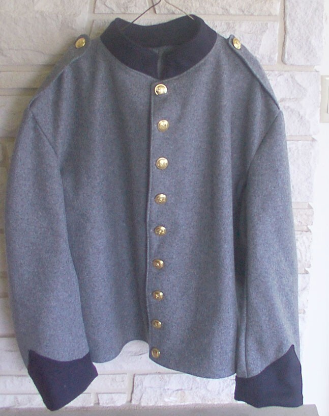 Confederate Infantry Shell Jacket, Gray w/ Dark Blue, Civil War, New | eBay