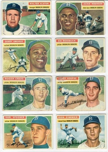 1956 Topps Brooklyn Dodgers Complete Team Set - 24 card lot | eBay