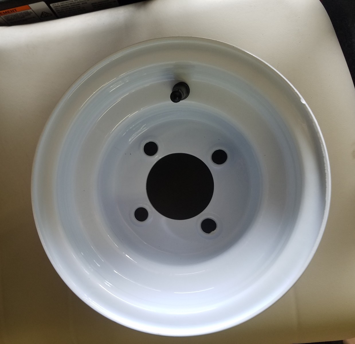 4) Golf Cart White 8x7 RIM WHEEL 4x4 Bolt Pattern E-Z-GO Club Car ...