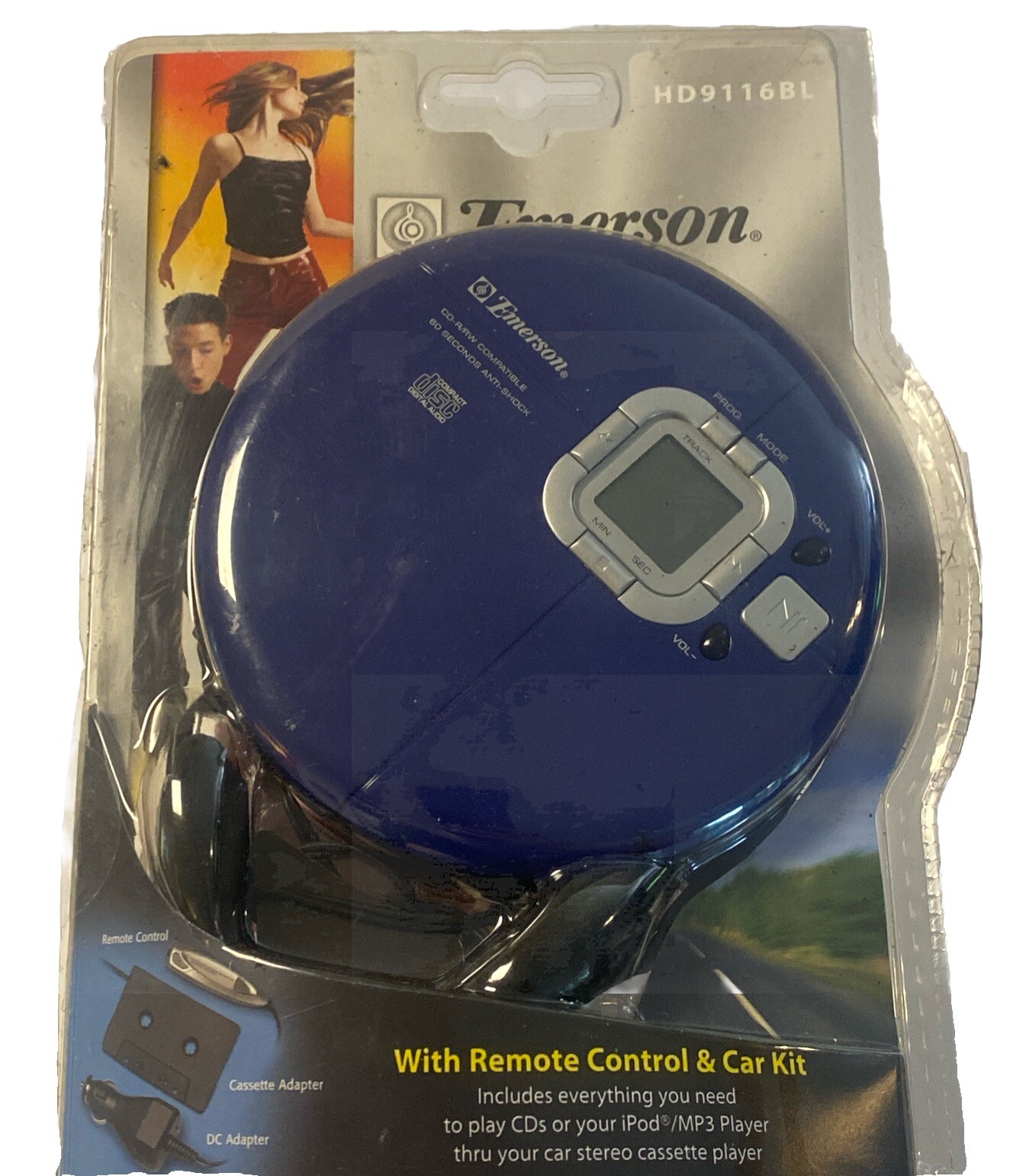 Emerson Portable CD Disc Player 60 Sec Anti Shock CD-R/RW 2006 HD9116BL ...