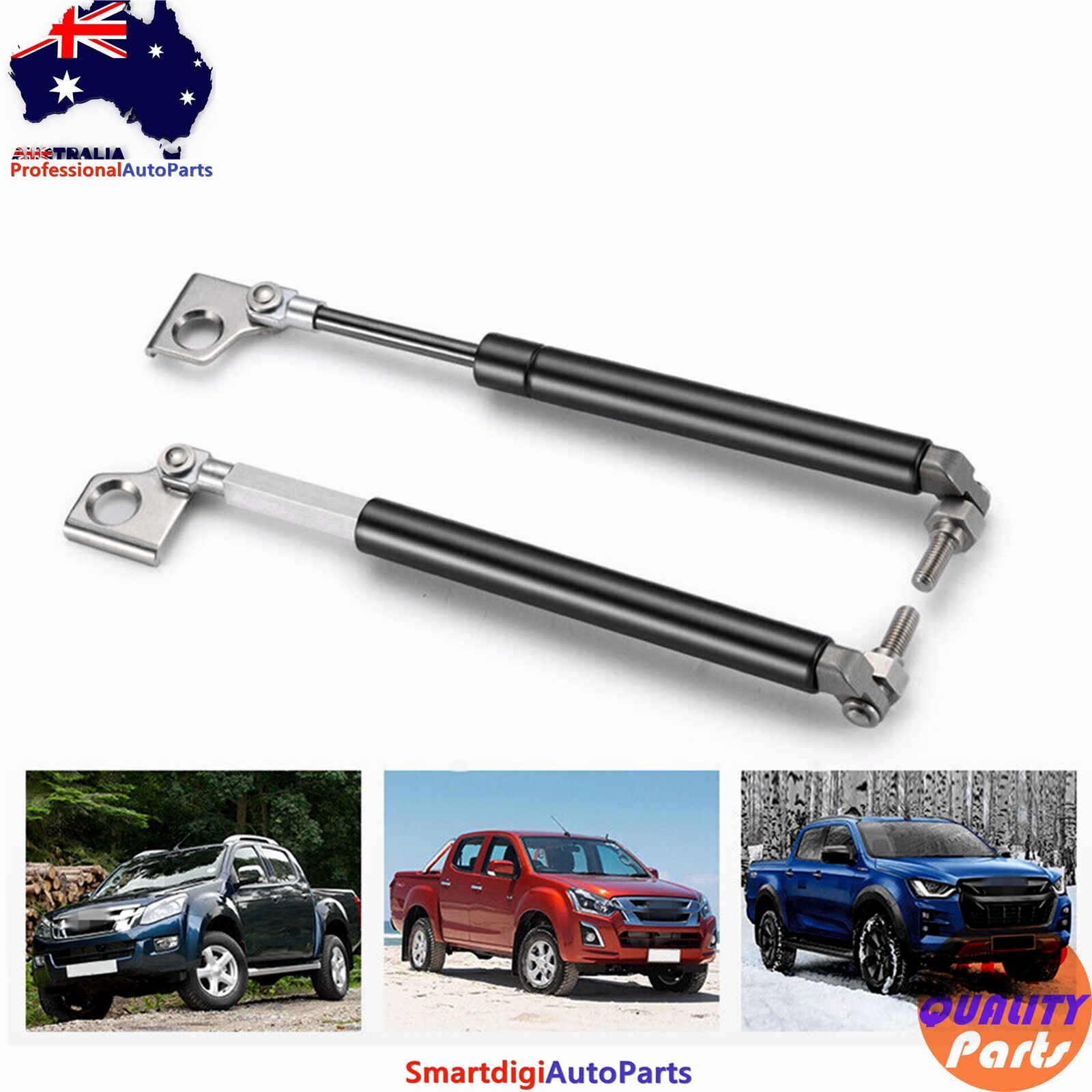 Upgraded Easy Up & Slow Down Tailgate Strut Kit For ISUZU D-MAX DMAX ...