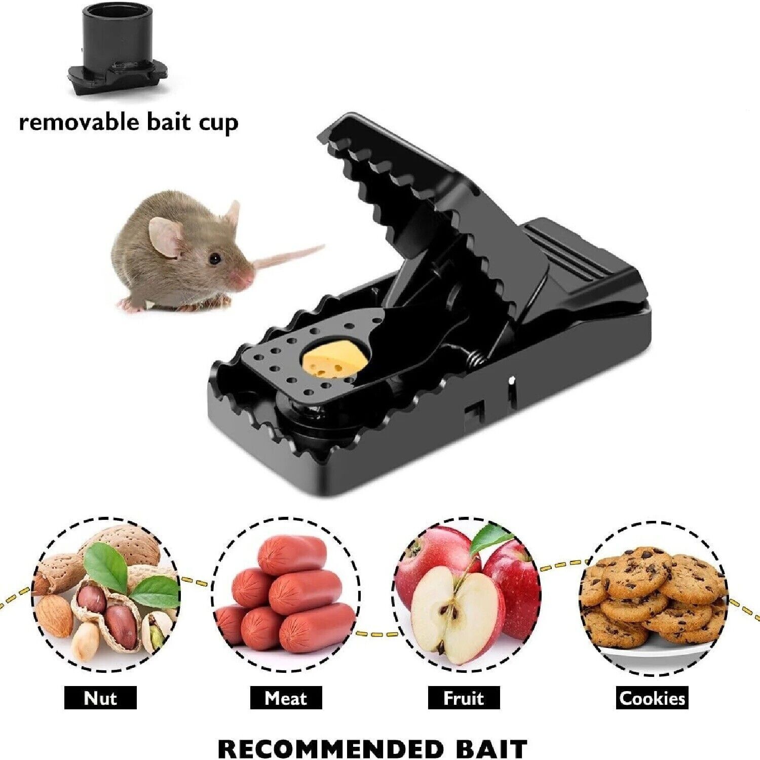Mouse Traps Reusable Mice Rat Trap Safe Snare Catcher Mousetrap for ...