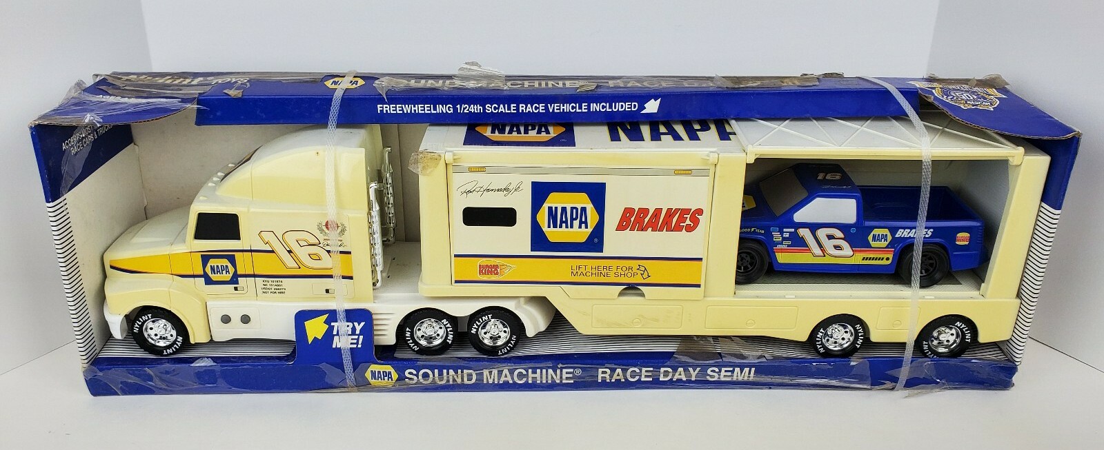 Vtg Nylint Napa Sound Machine Race Day Semi Tractor Trailer Truck Toy ...