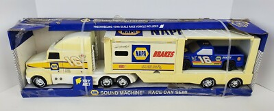 Vtg Nylint Napa Sound Machine Race Day Semi Tractor Trailer Truck Toy ...