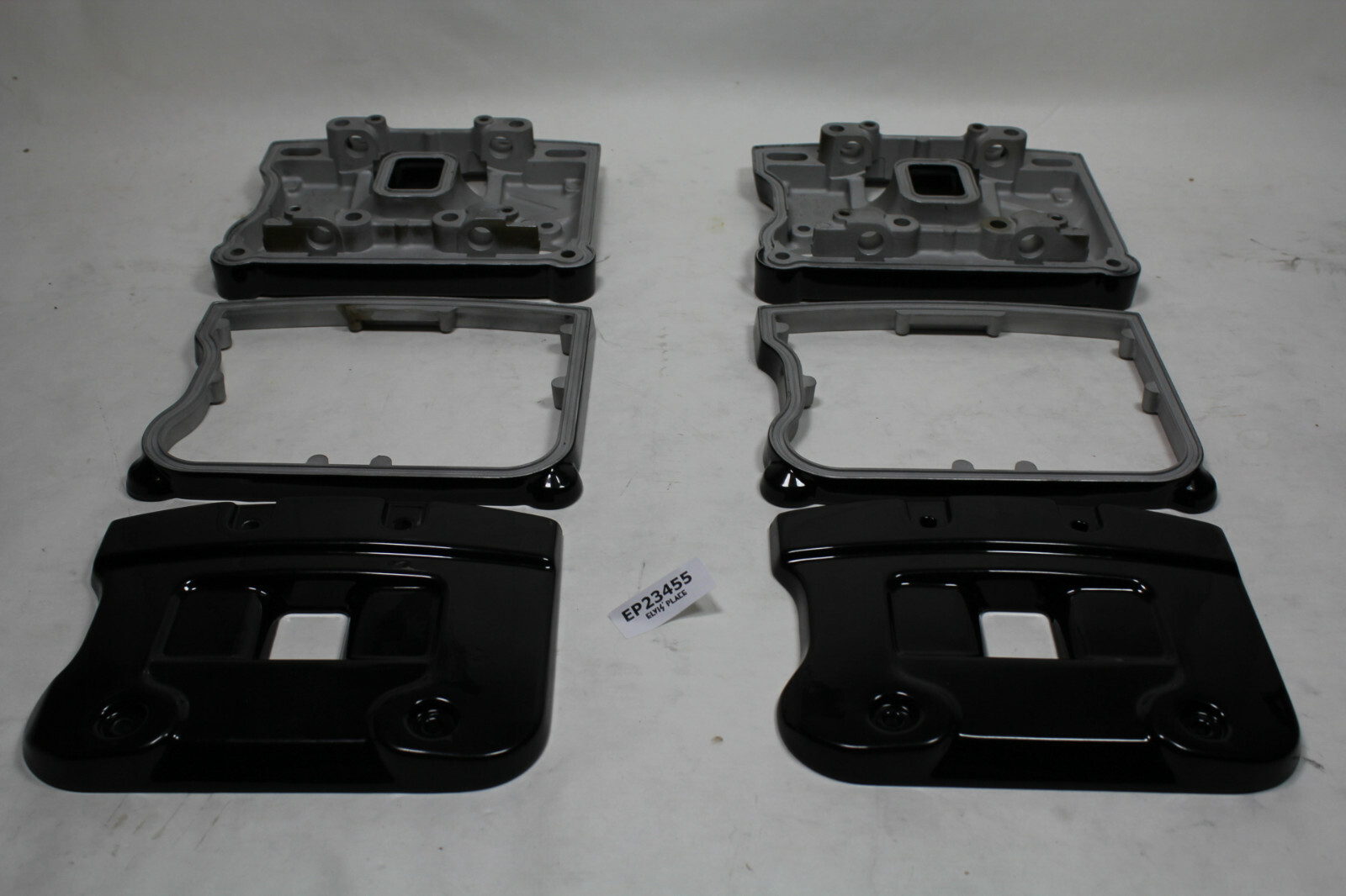 Harley Evo Big Twin rocker box covers powdercoated BLACK FXR FL Softail ...
