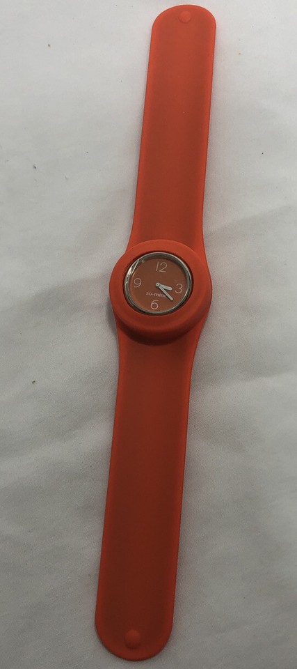 So-Mine My Slap Wear Silicone Watch - Orange # SL-0109 Working Original ...
