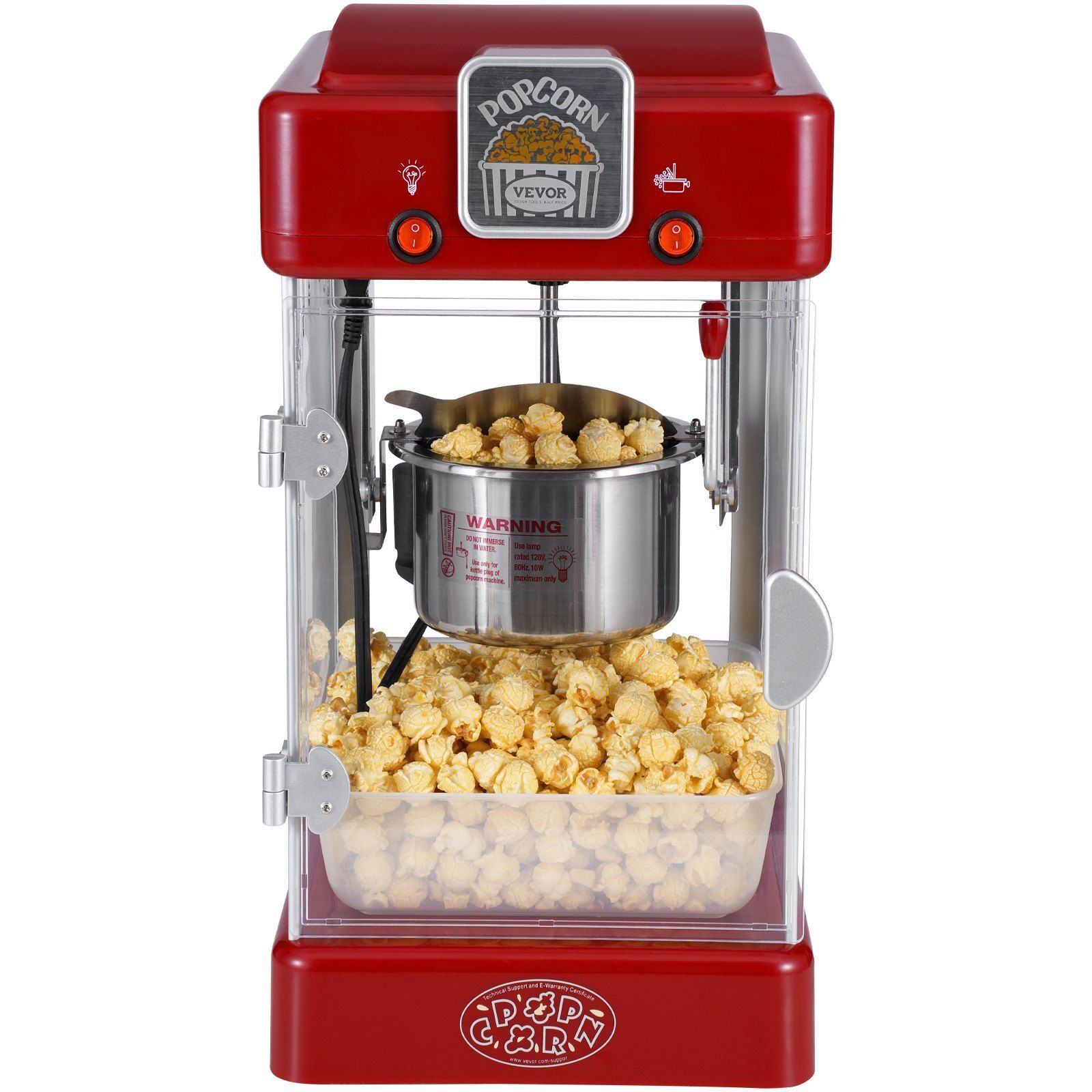 Popcorn Popper Machine Tabletop Popcorn Maker 300W 2.5 Oz Red | eBay