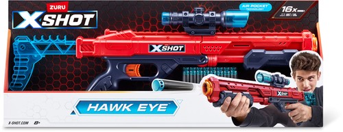 NEW Zuru X-Shot Excel - Hawk Eye Dart Shooter Inc 16 Darts from Mr Toys ...