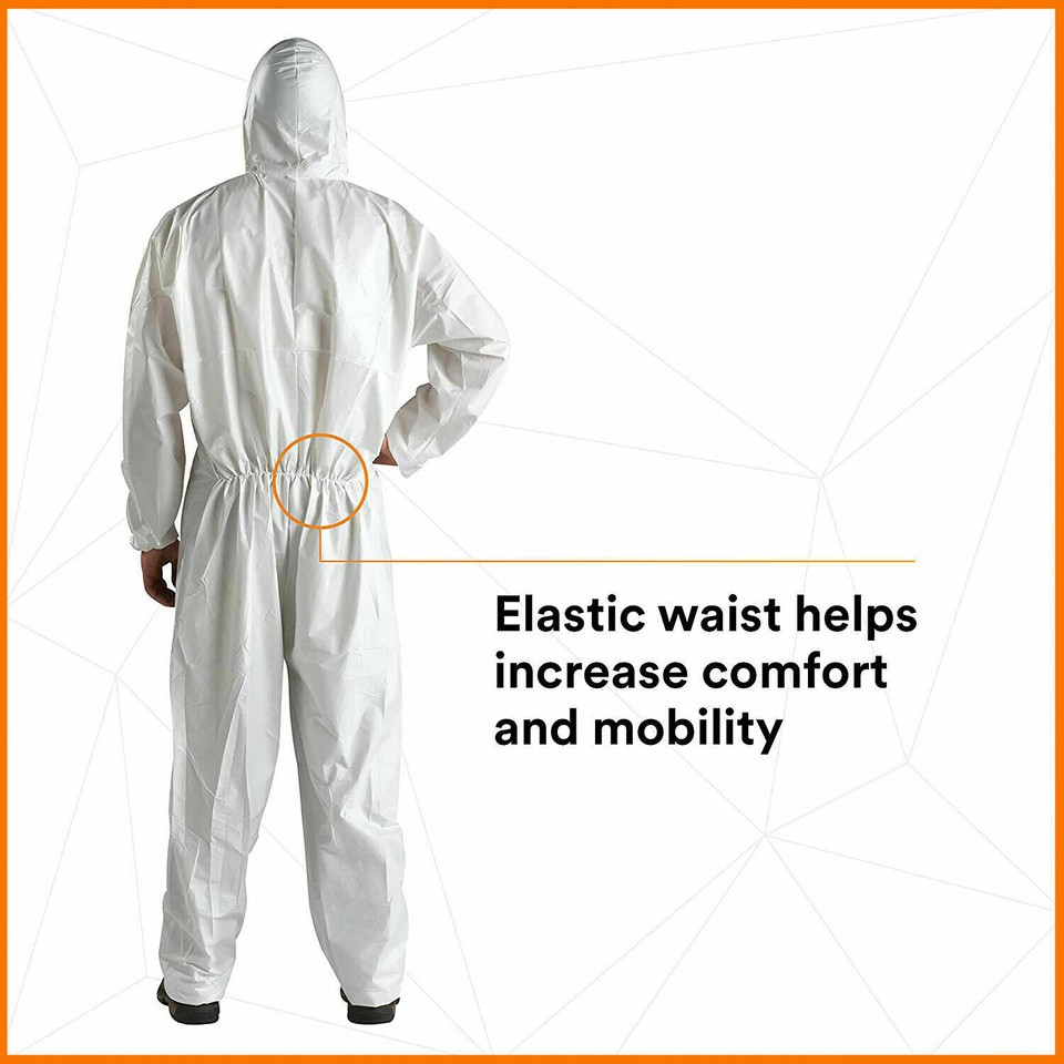 Disposable Coveralls Blue / White Hood Painters Decorators Boiler Suit ...