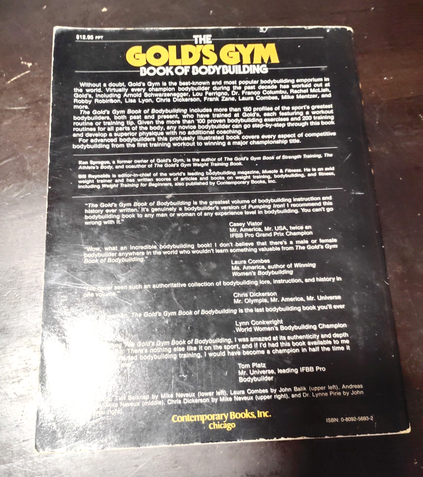 The Gold's Gym Book of Bodybuilding by Bill Reynolds and Ken Sprague ...