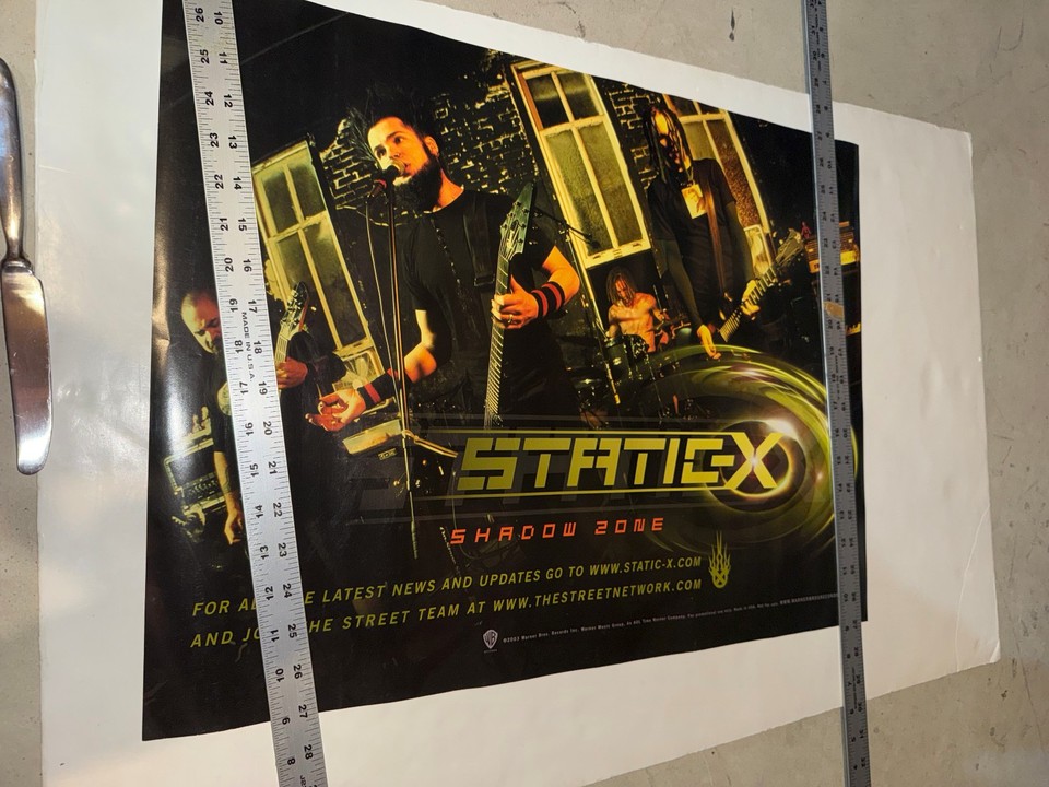 Static-X Wayne 2003 Shadow Zone 2-sided original promo poster | eBay