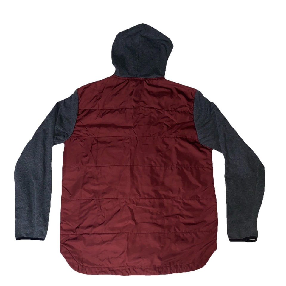 Volcom September Jacket Maroon Charcoal Hoodie Jacket Combo Men's ...