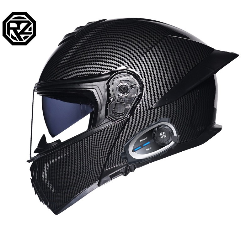Bluetooth Motorcycle Dual Visors Modular Helmet Built-in Camera ...