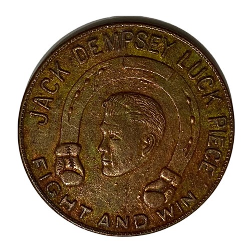 1924 Jack Dempsey Boxer Universal Pictures Good Luck Coin Piece Fight ...