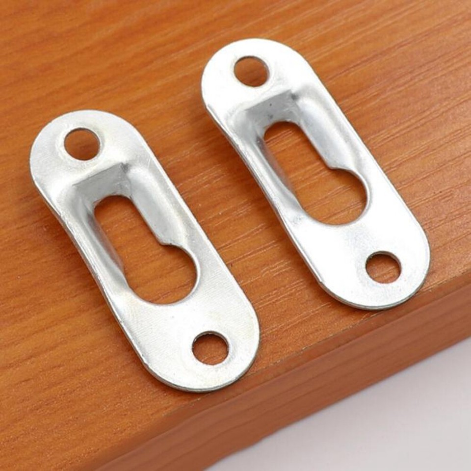 10-50PCS Metal Picture Hanger Keyhole Hanger Fasteners Frame Furnniture ...