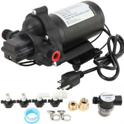110V Water Pump 50PSI Self Priming Diaphragm Pump High Pressure ...
