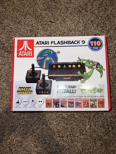 Atari Flashback 9 HDMI Port - 110 Games 2 Wired Joystick Controllers ...